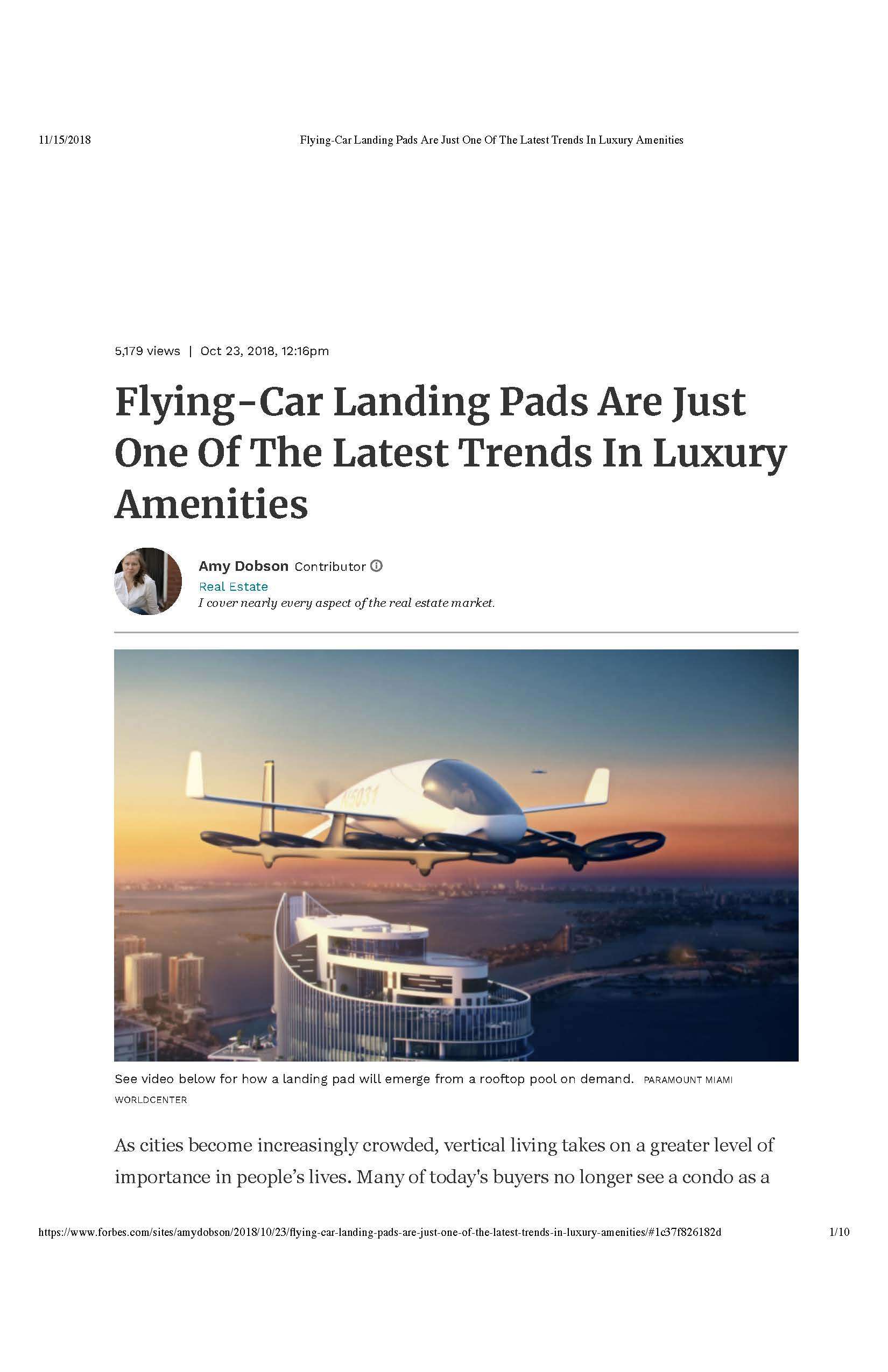 Flying-Car Landing Pads Are Just One Of The Latest Trends In Luxury ...